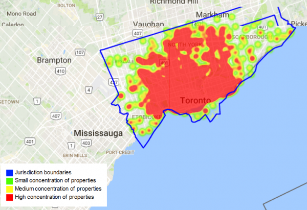 Toronto Short Term Rental Map – Harmari an Avenu Company